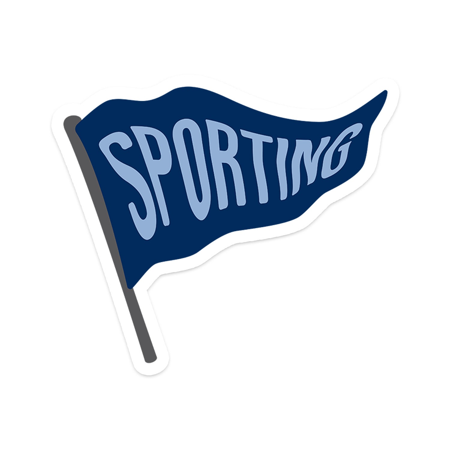 3" Sporting Spirit Pennant Kansas City Vinyl Die-Cut Sticker | KC Swag
